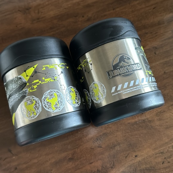 Thermos | Dining | Two Small Jurassic World Thermos For Lunchbox ...